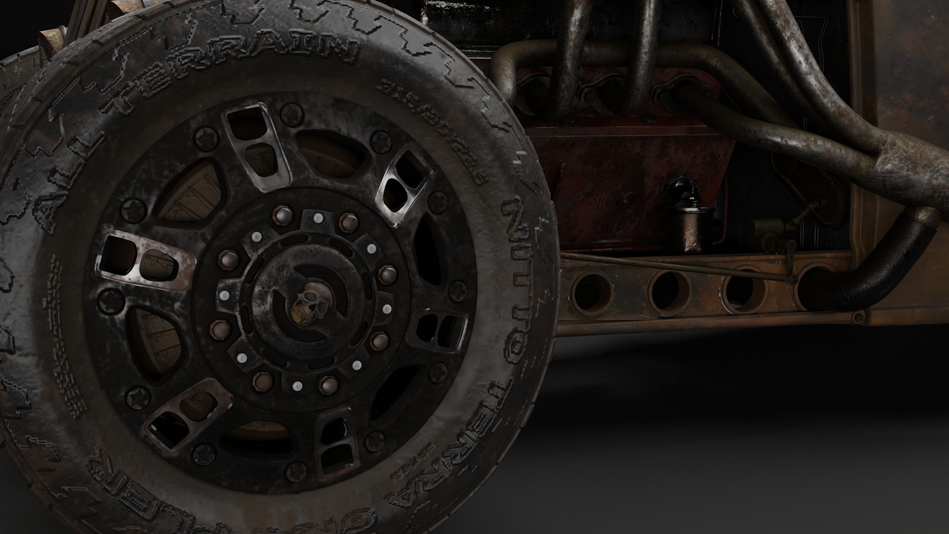 3D Mad Max Style Hot Rod Model - TurboSquid 1791357