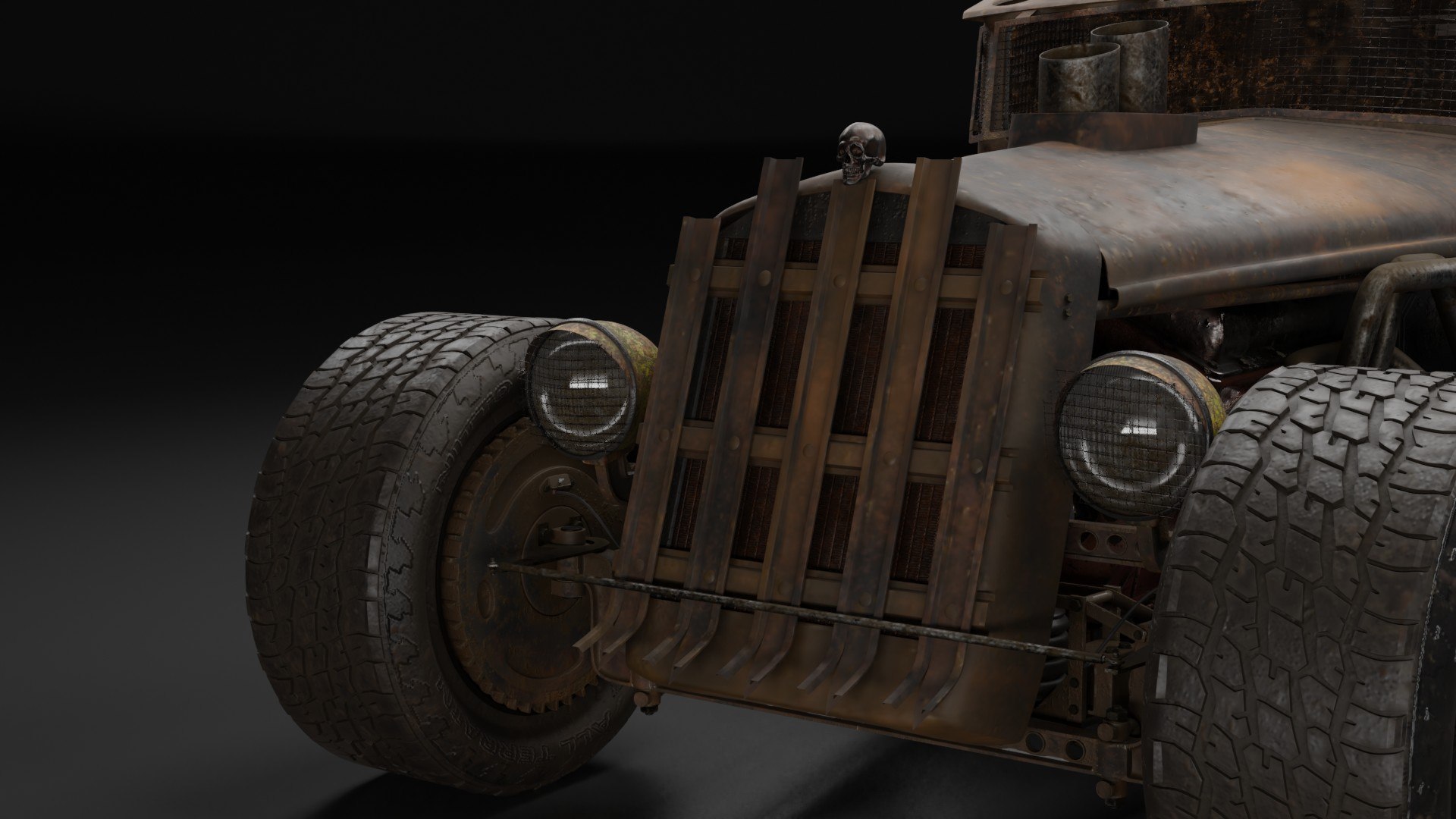 3D Mad Max Style Hot Rod Model - TurboSquid 1791357