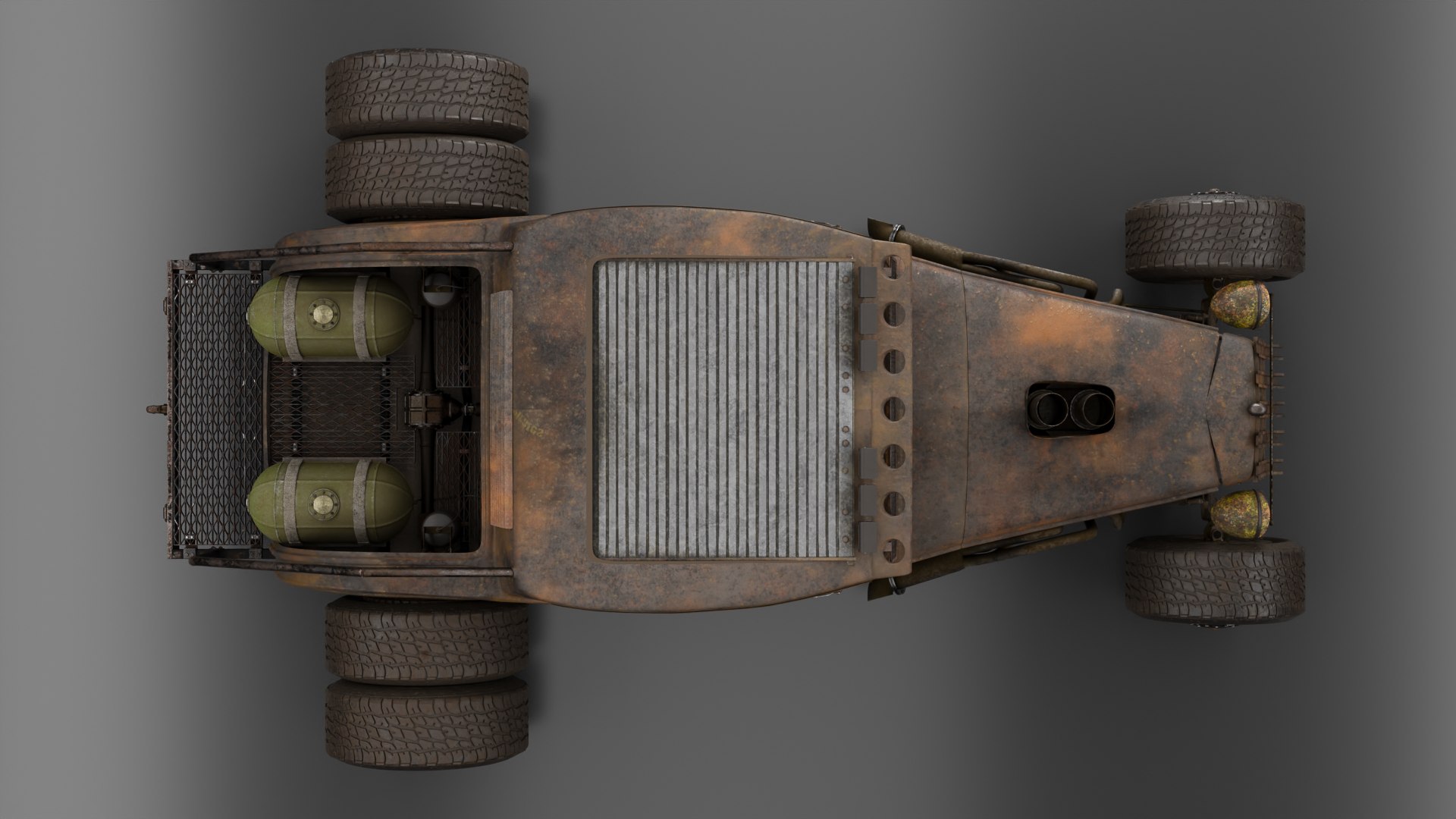 3D Mad Max Style Hot Rod Model - TurboSquid 1791357