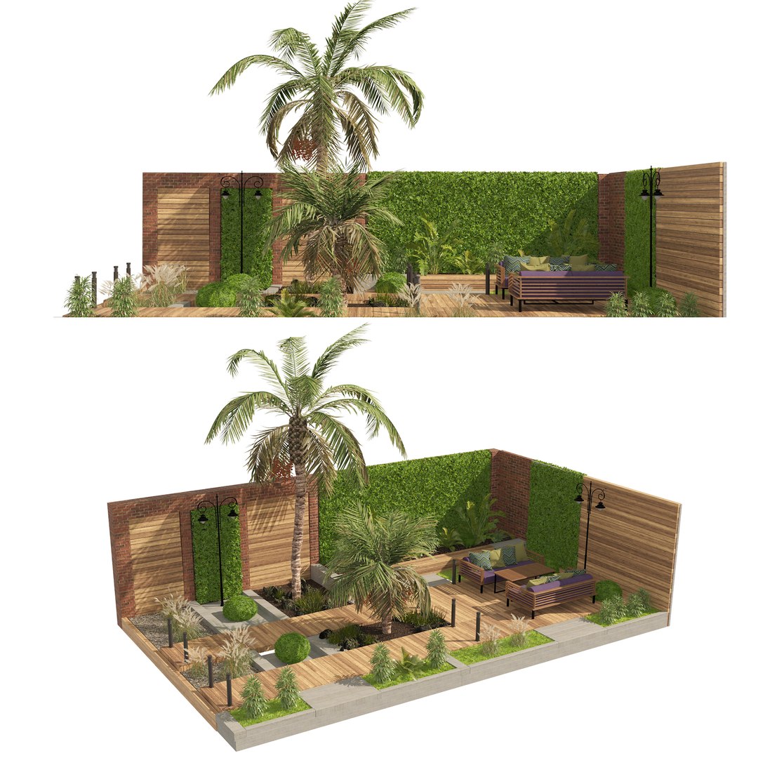 3D Model Garden Yard - TurboSquid 2084081