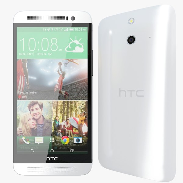 3d realistic htc e8 white model