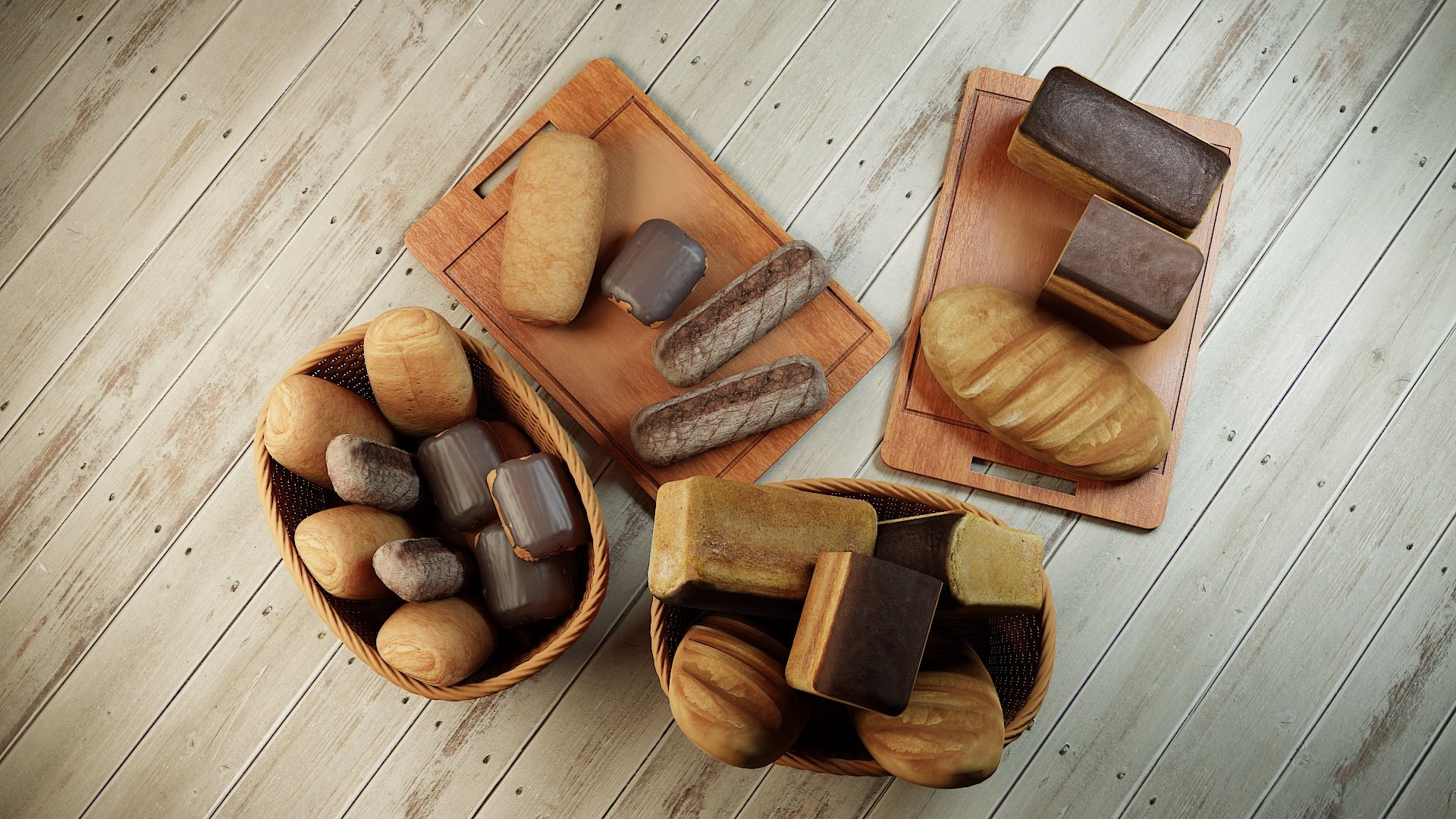 3D Blender Bread - TurboSquid 1393828