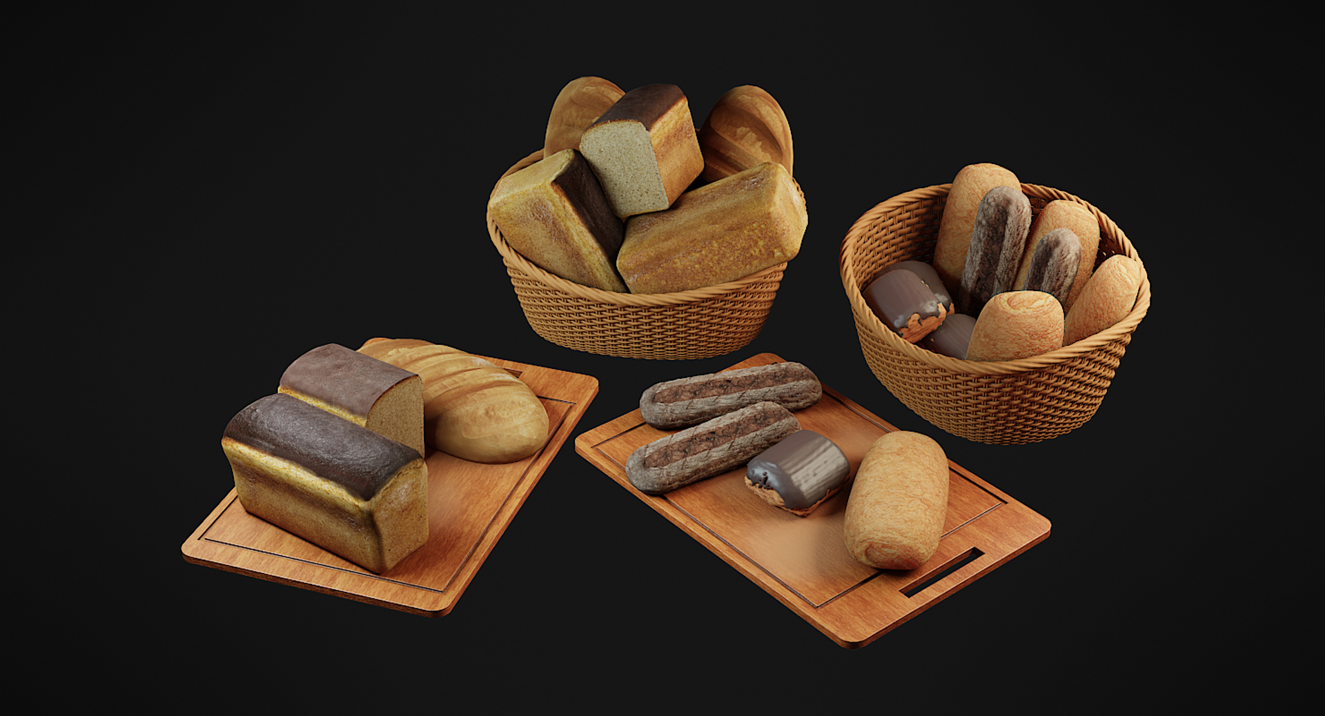 3D Blender Bread - TurboSquid 1393828