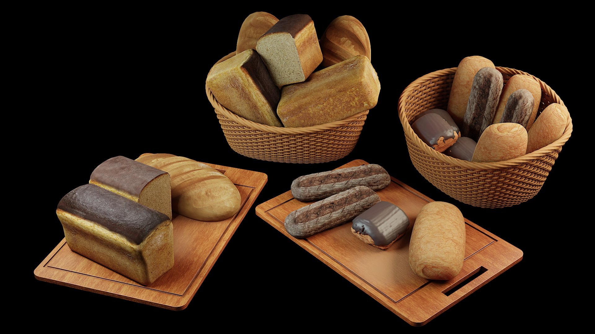 3D Blender Bread - TurboSquid 1393828