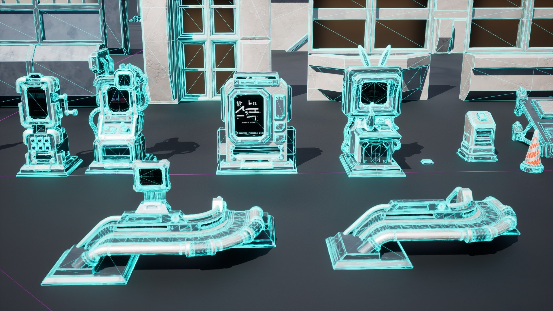 Cyberpunk City Stylized Game Environment 3D Model - TurboSquid 2088699