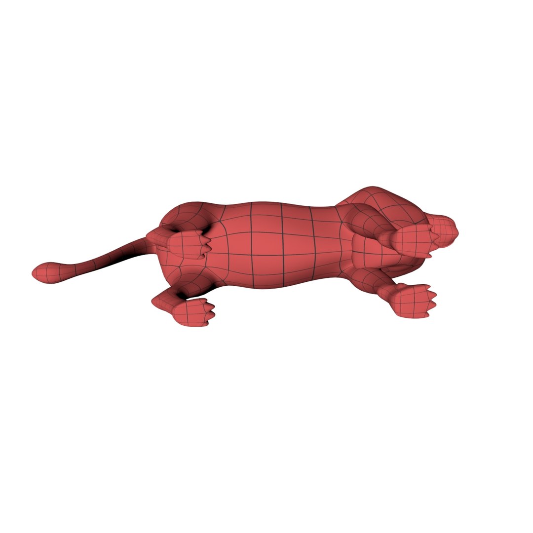 3d base mesh lion model