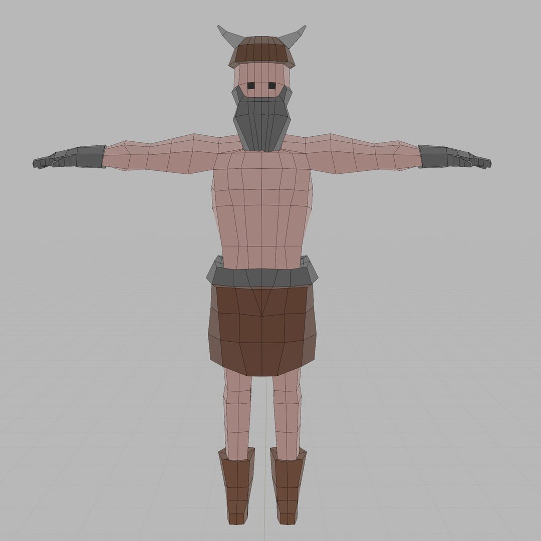 3D Model Low Poly Viking Rigged 1 - TurboSquid 2169167
