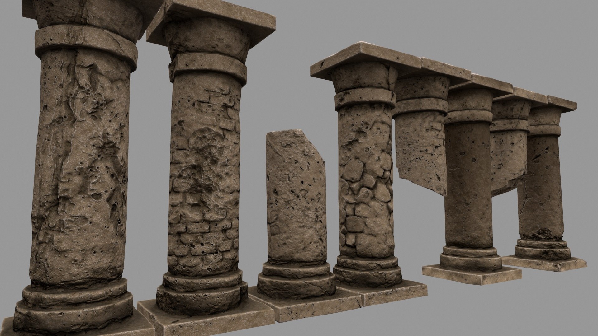 3d pillar model