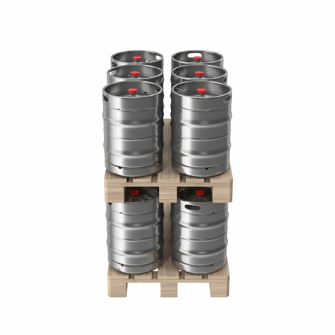 Wooden Pallets Of Beer Kegs 3D Model - TurboSquid 1983083