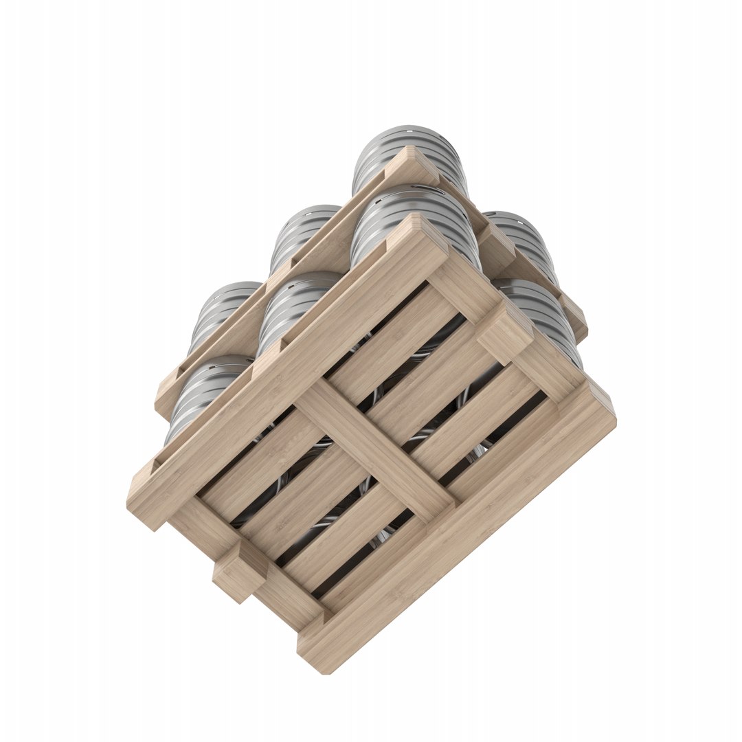 Wooden Pallets Of Beer Kegs 3D Model - TurboSquid 1983083