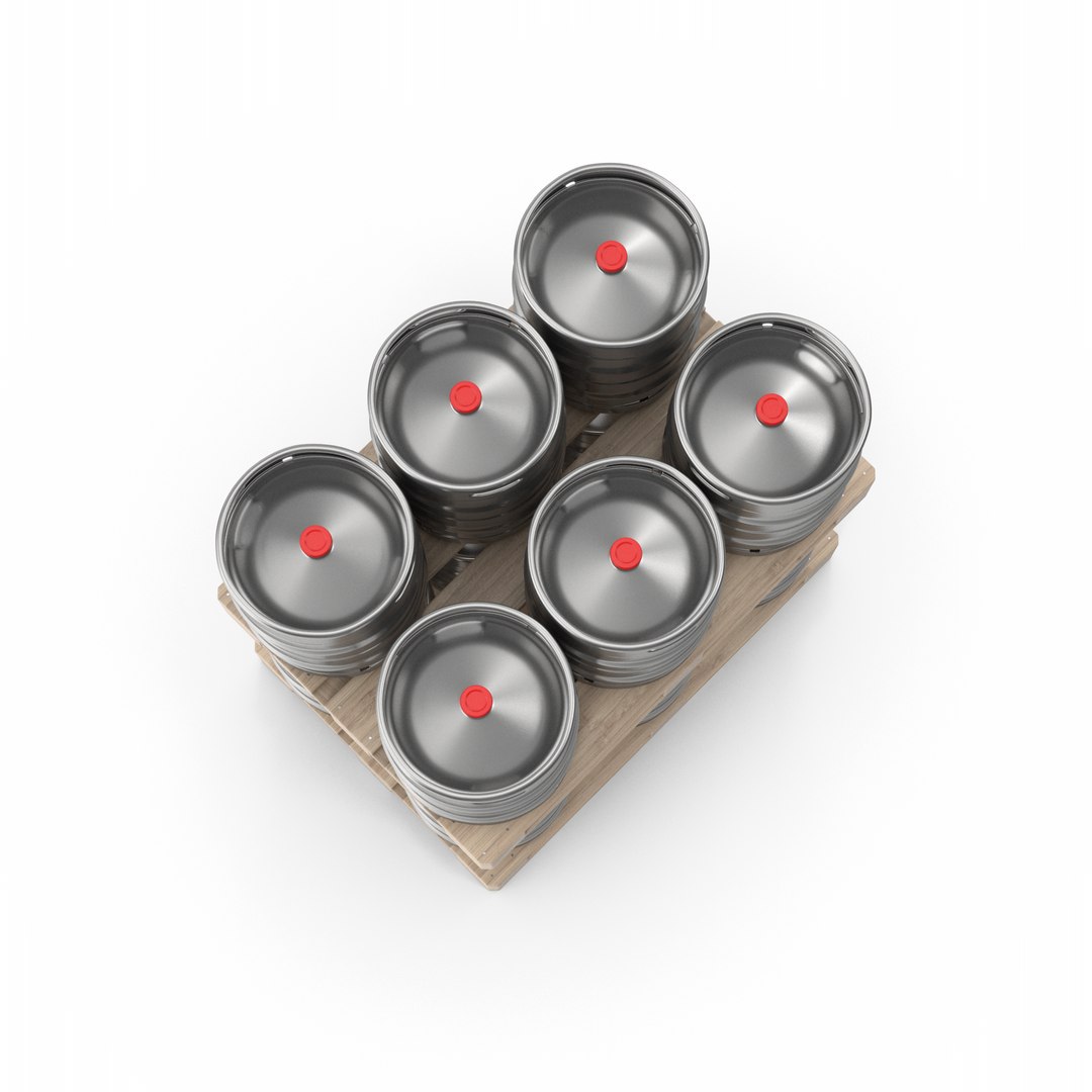 Wooden Pallets Of Beer Kegs 3D Model - TurboSquid 1983083