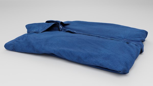 3D Blue folded shirt business style clothing - TurboSquid 2012705