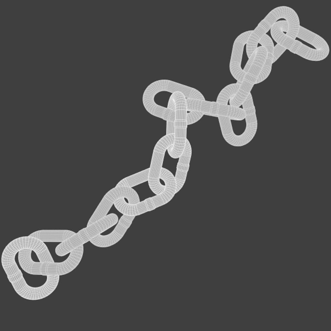 3d model steel chain