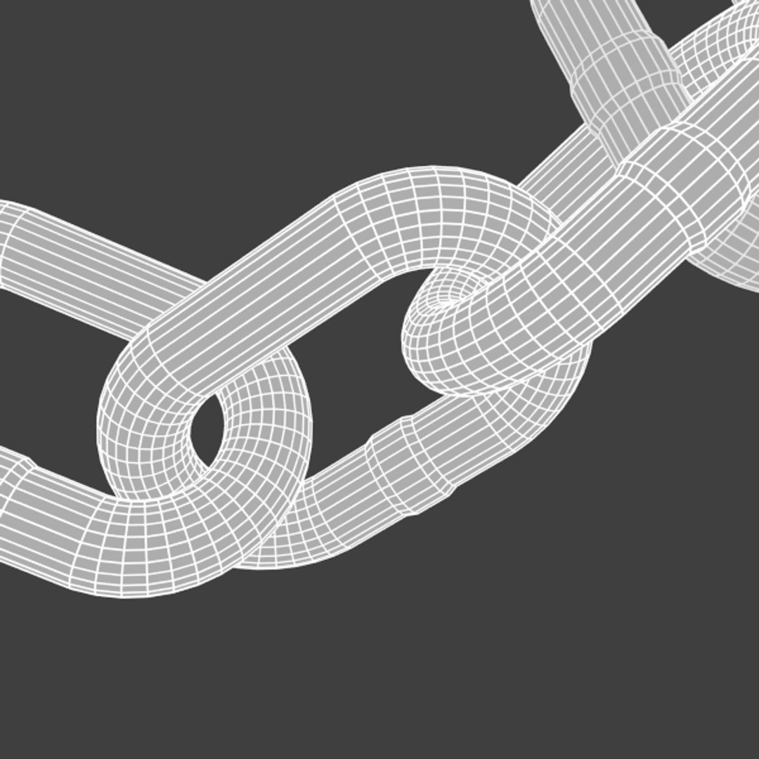 3d model steel chain