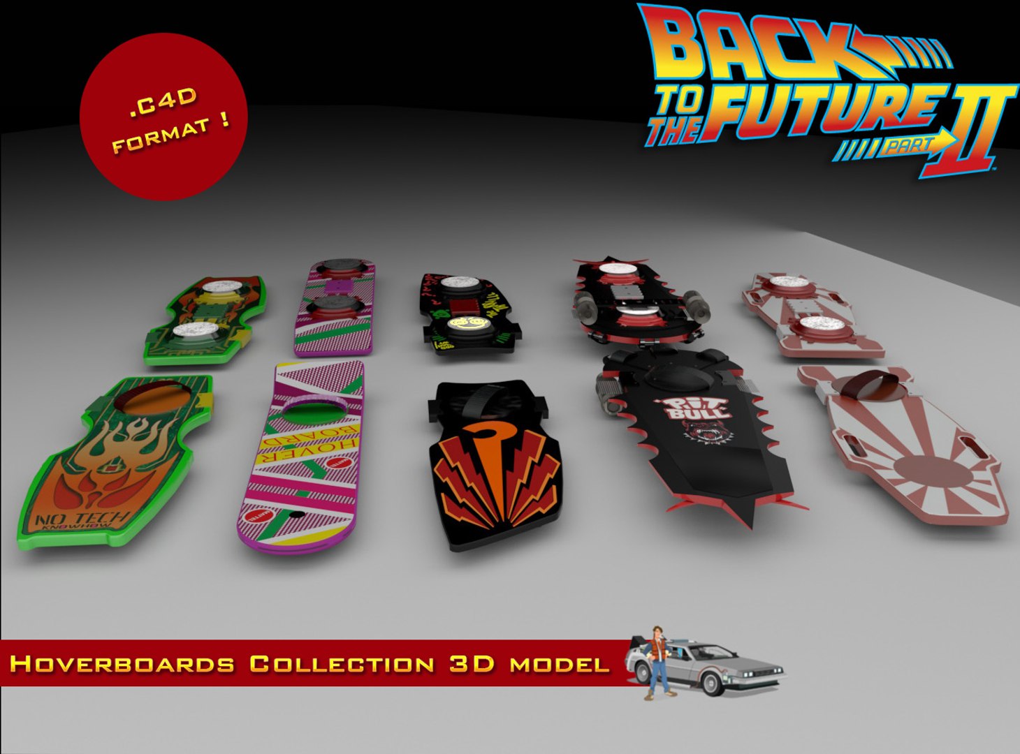 Bttf Hoverboards O 3d Model
