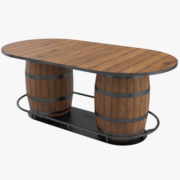 더블 배럴 테이블 3D 모델 - TurboSquid 2046496