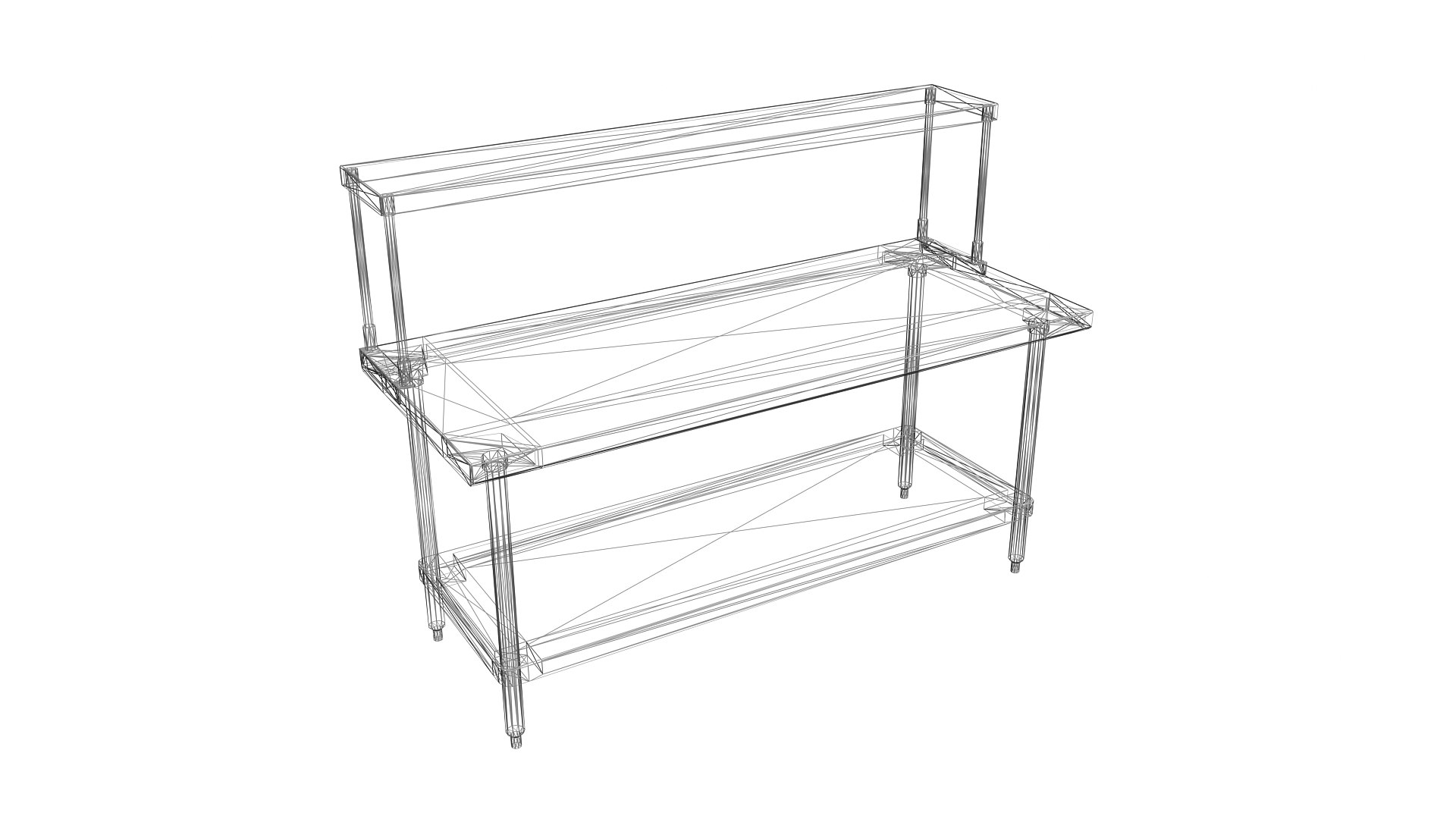 3D Commercial Kitchen Prep Table - TurboSquid 1331635