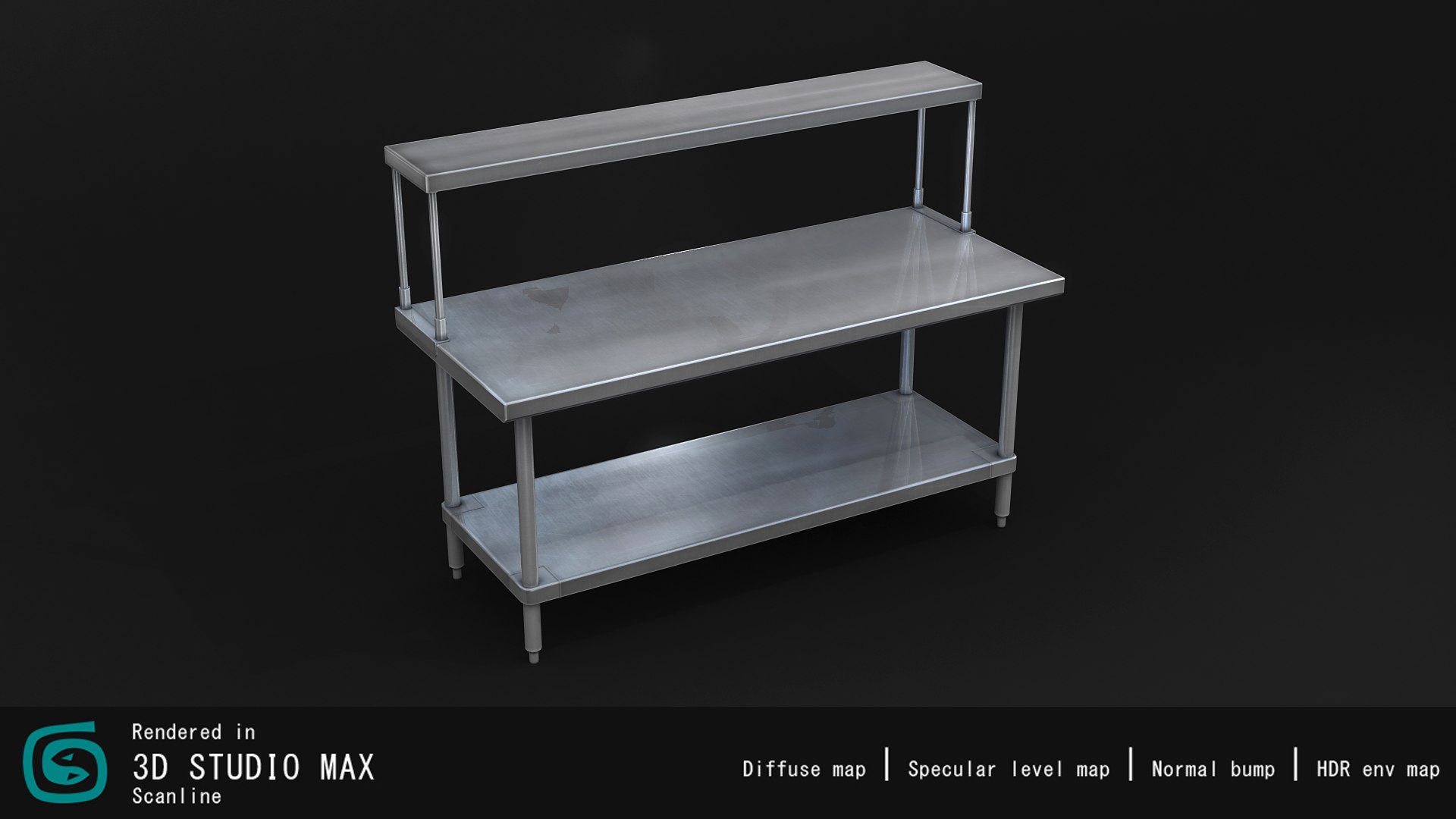 3D Commercial Kitchen Prep Table - TurboSquid 1331635