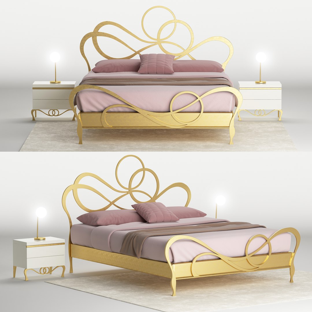 Cantori j adore letto bed model - TurboSquid 1826626