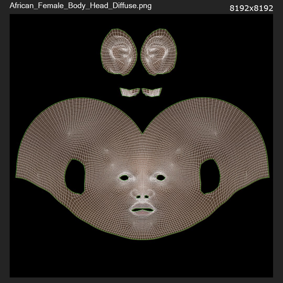 3D Model African Female Body - TurboSquid 1715358