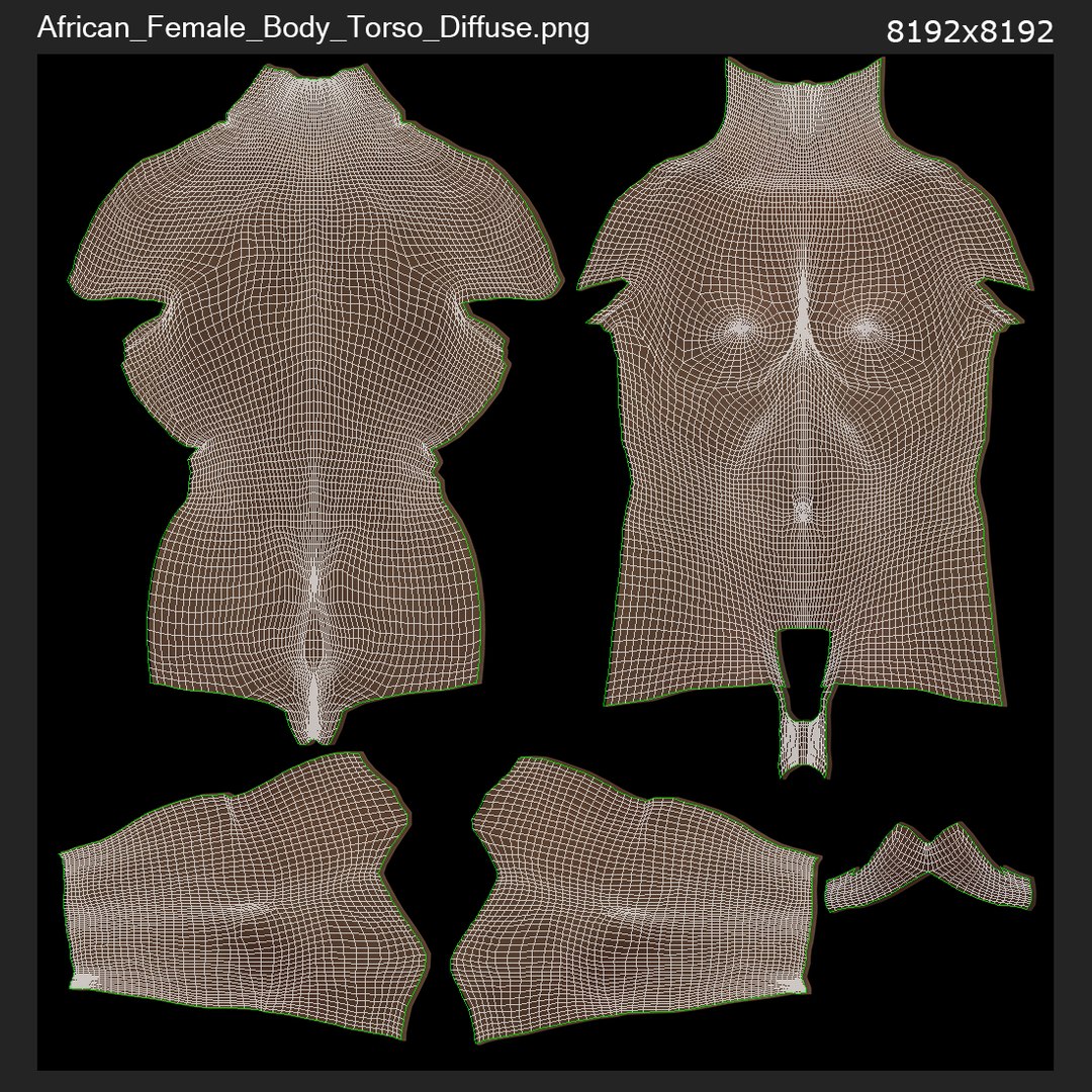 3D Model African Female Body - TurboSquid 1715358