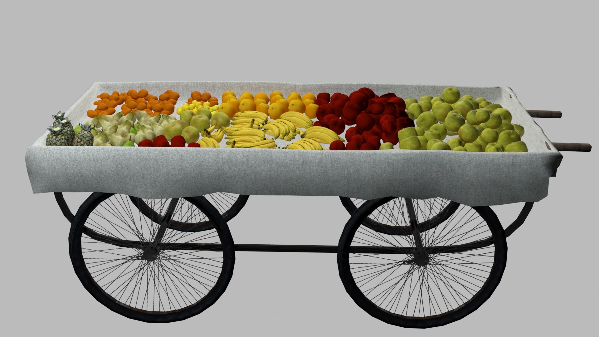 3d Model Fruit Cart