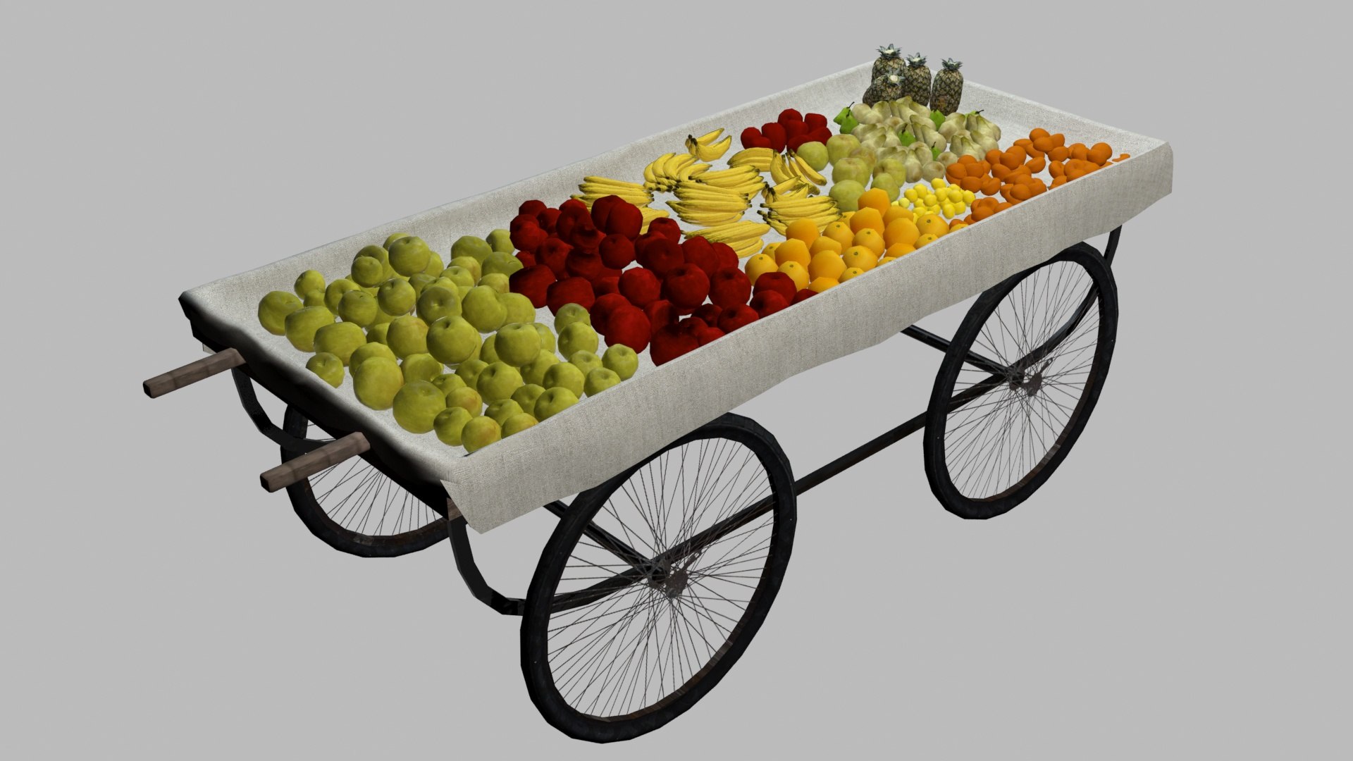 3d Model Fruit Cart