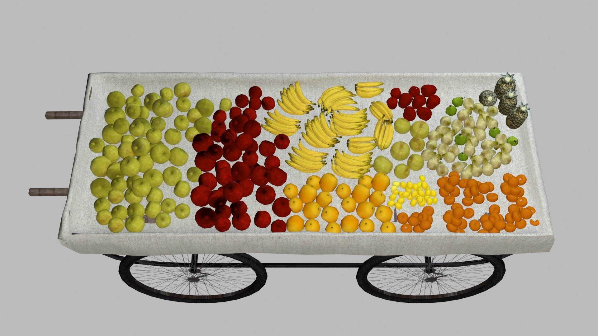 3d Model Fruit Cart