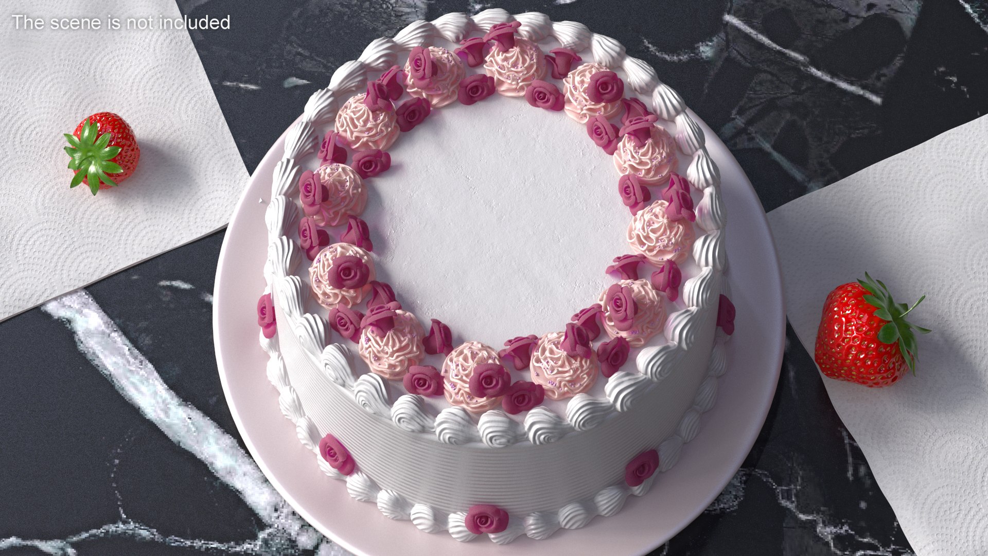 Cream Cake Sweet Dessert 3D Model - TurboSquid 2302400