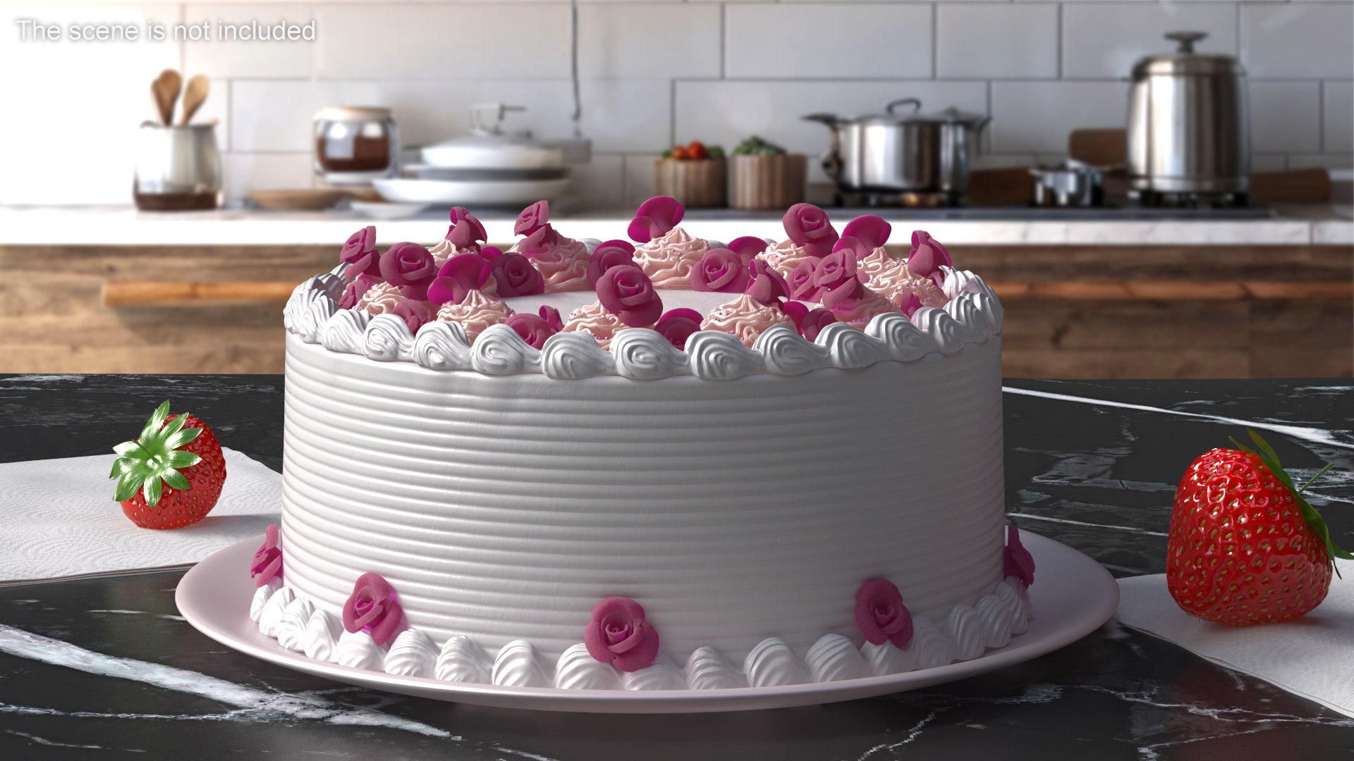 Cream Cake Sweet Dessert 3D Model - TurboSquid 2302400