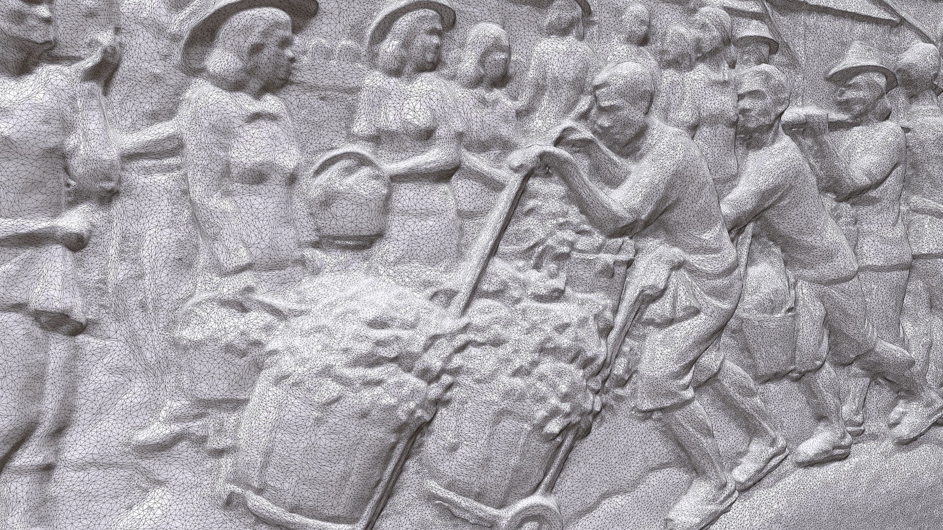 3d Asian Bas-relief Scan Model