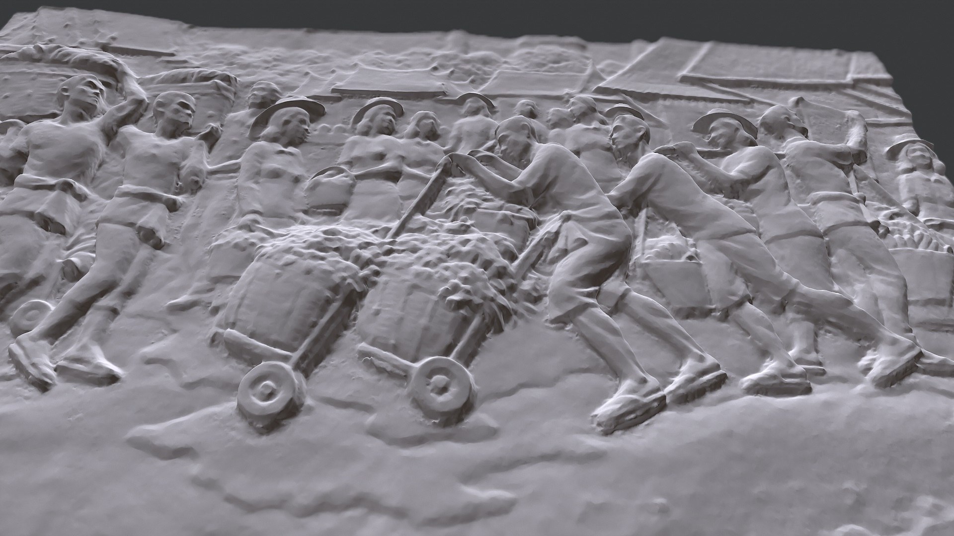 3d Asian Bas-relief Scan Model