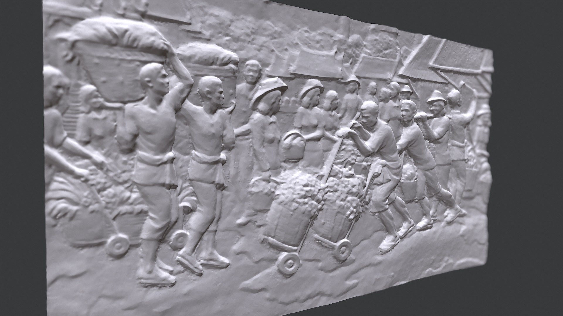 3d Asian Bas-relief Scan Model