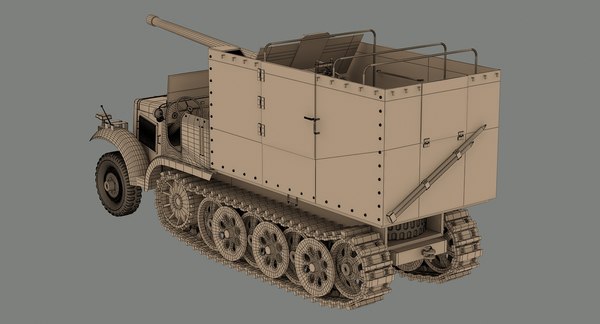 ww2 german sdkfz 6 3d 3ds