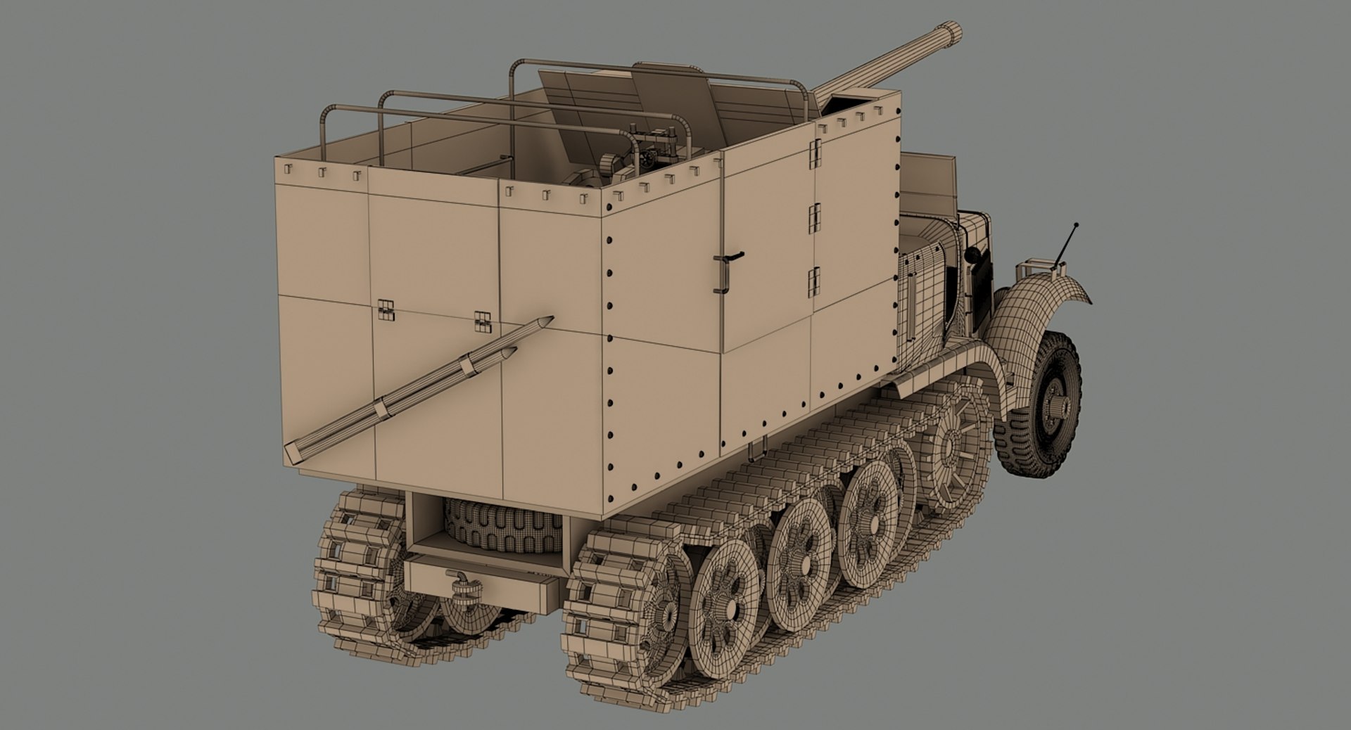 Ww2 German Sdkfz 6 3d 3ds