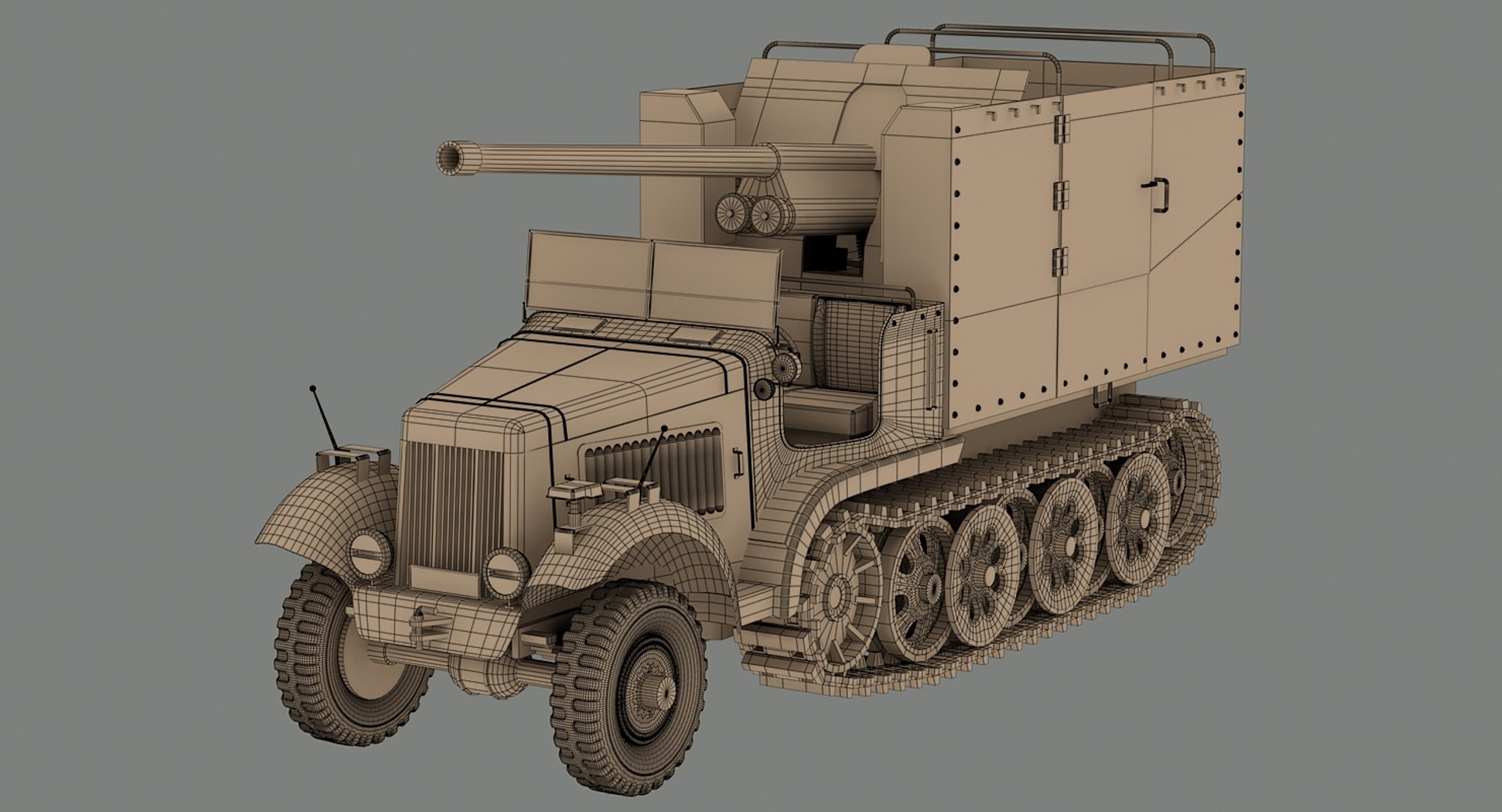 Ww2 German Sdkfz 6 3d 3ds