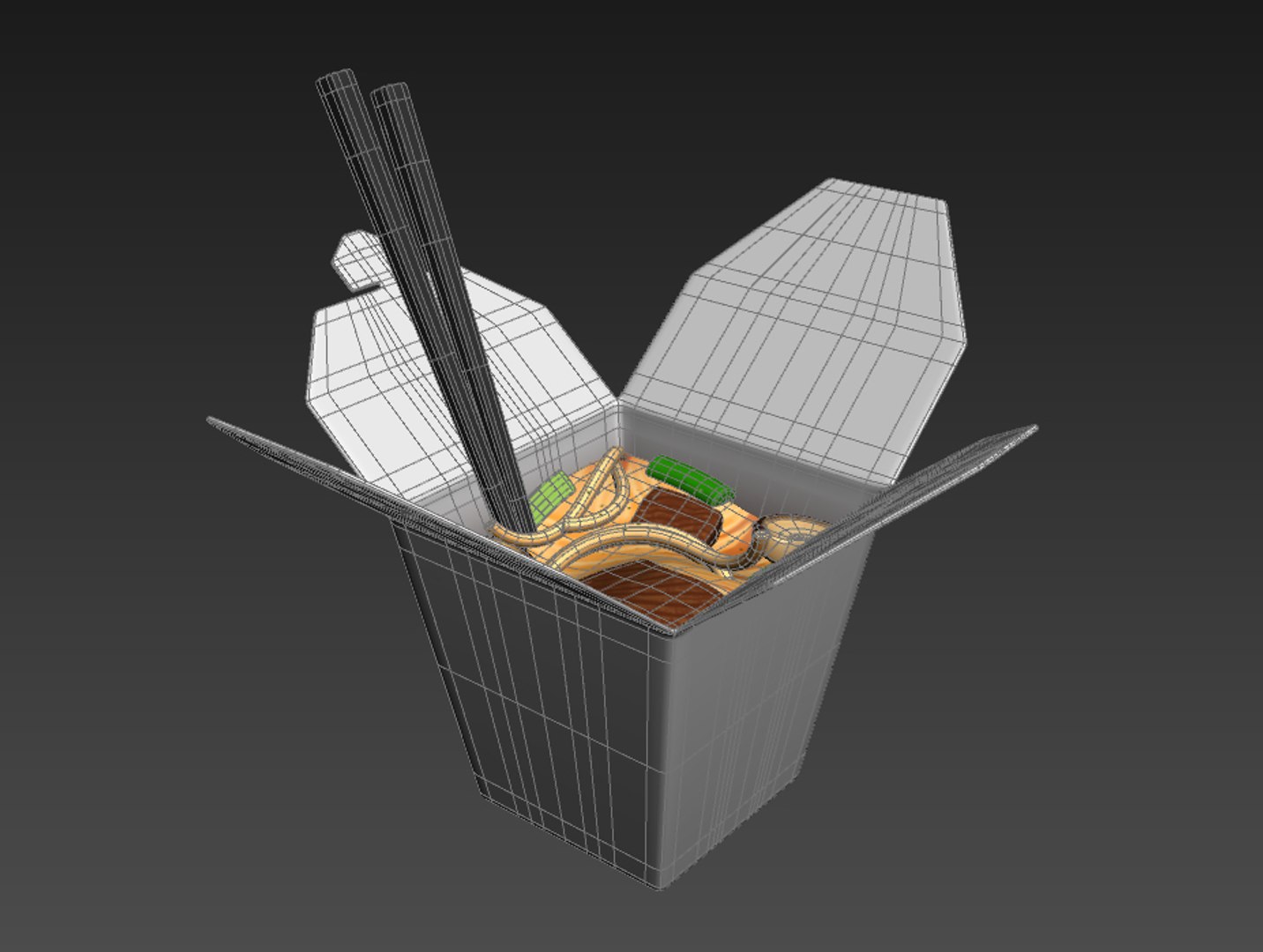 Noodle box 3D model - TurboSquid 1484360