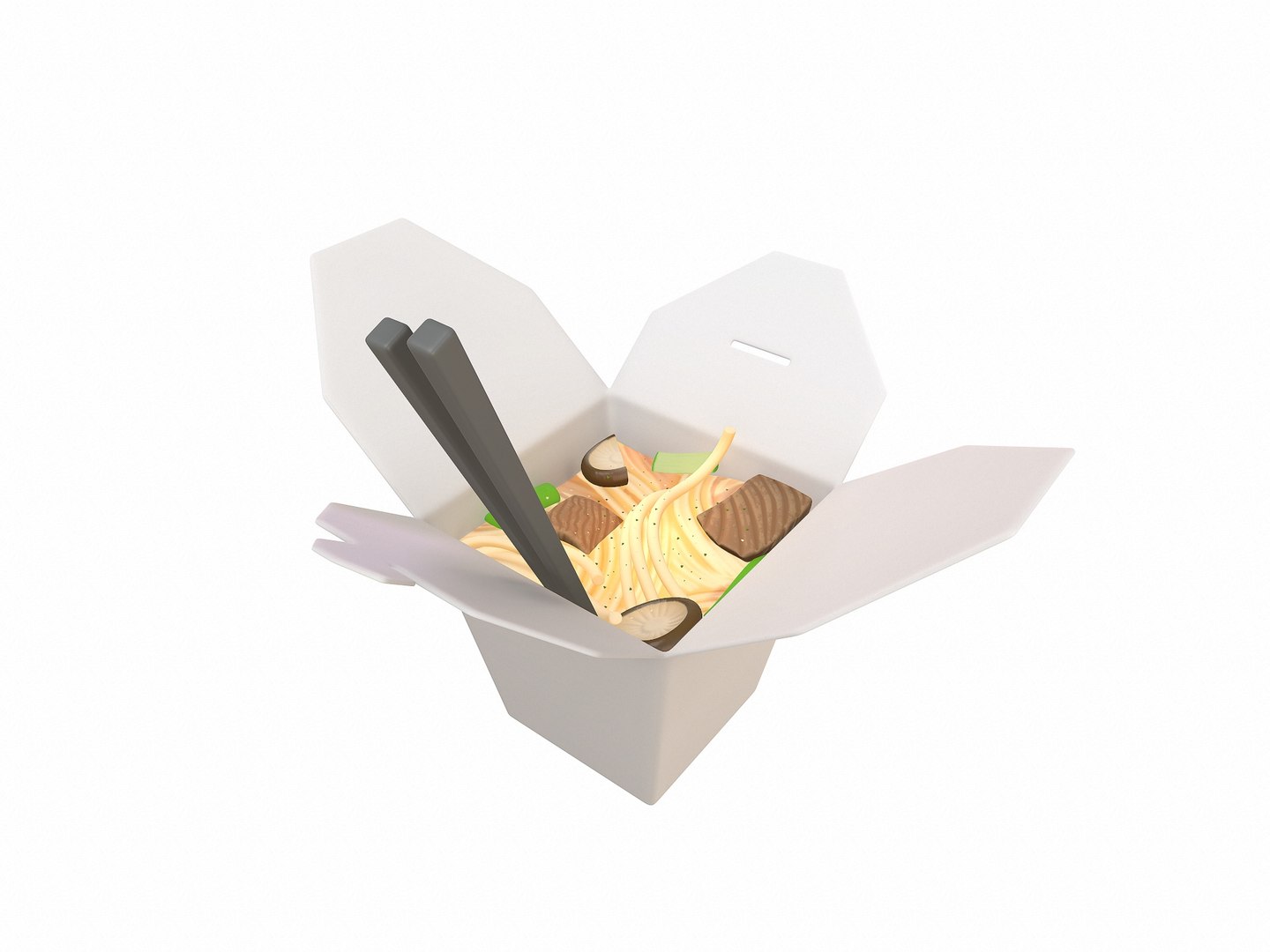Noodle box 3D model - TurboSquid 1484360