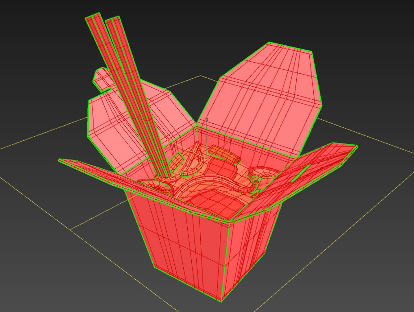 Noodle box 3D model - TurboSquid 1484360