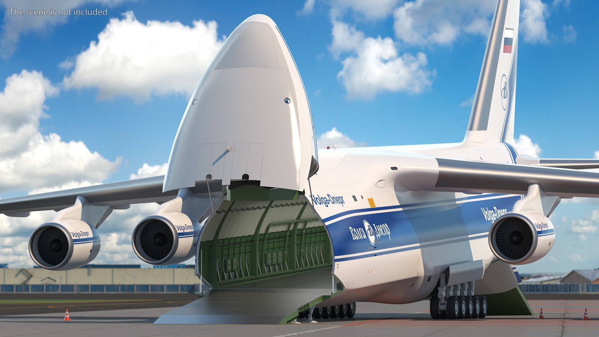 Antonov An124 Ruslan Aircraft Volga Dnepr Rigged 3D model - TurboSquid ...