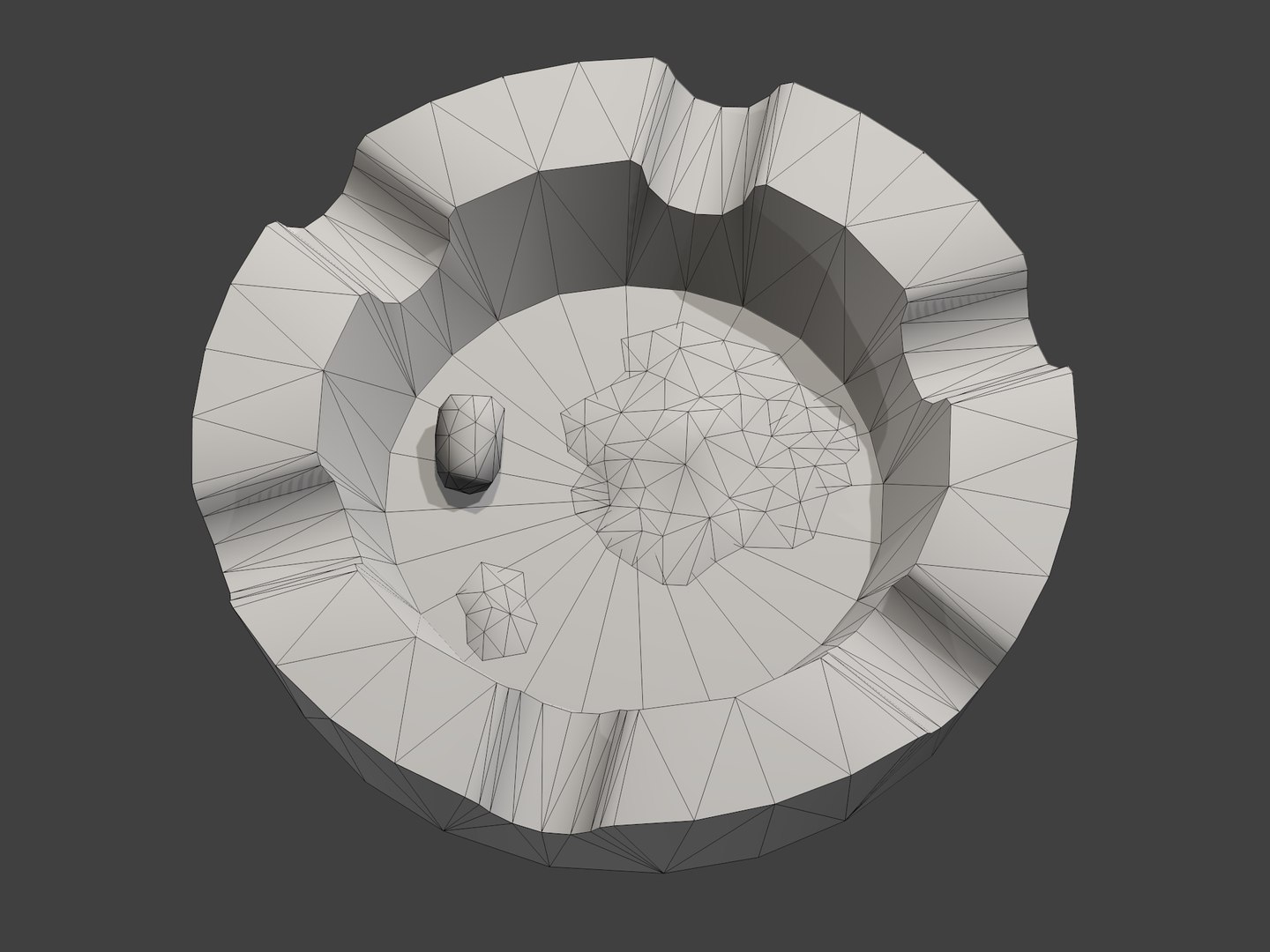 3d heavy ashtray ashes model
