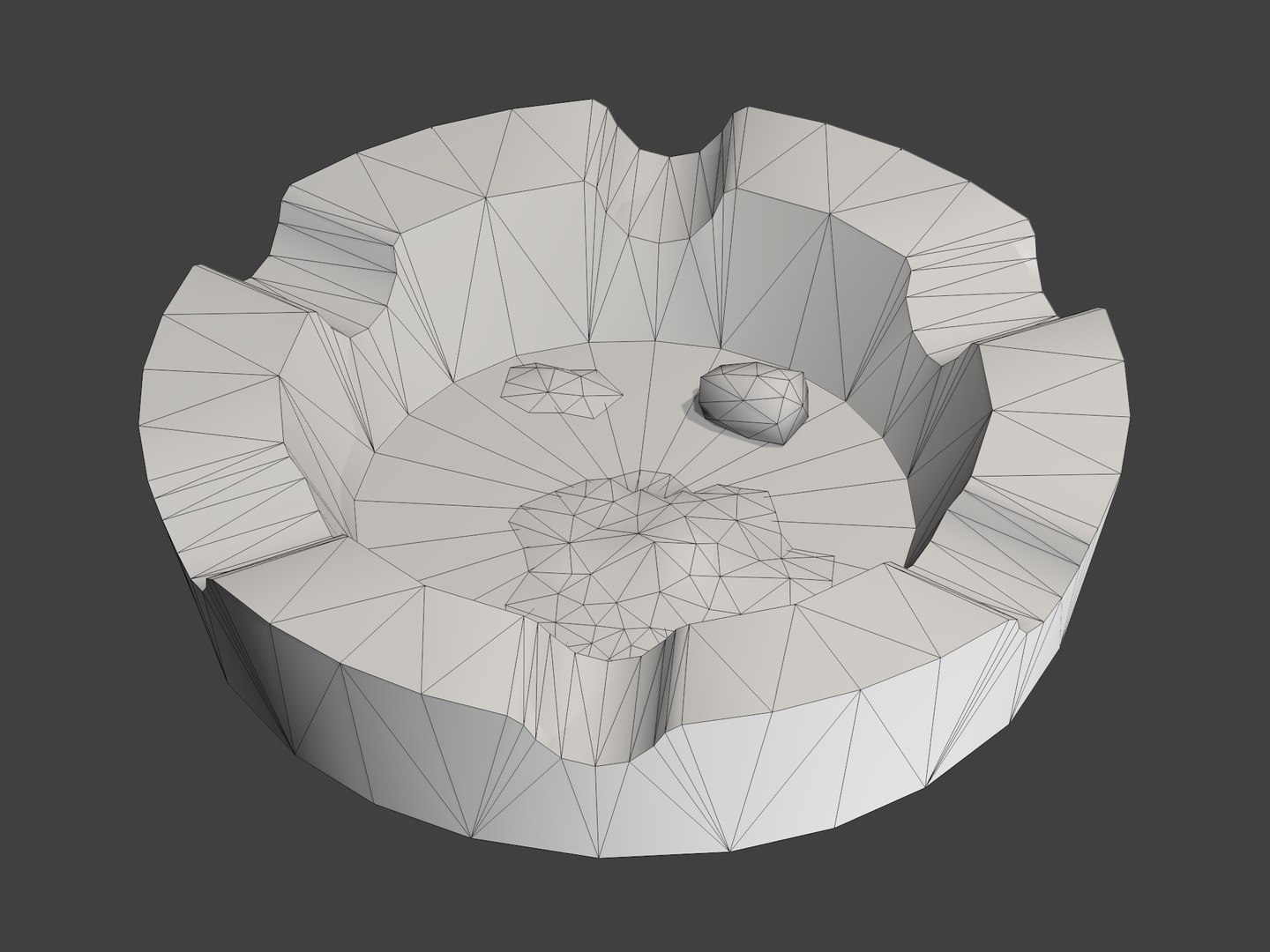 3d heavy ashtray ashes model