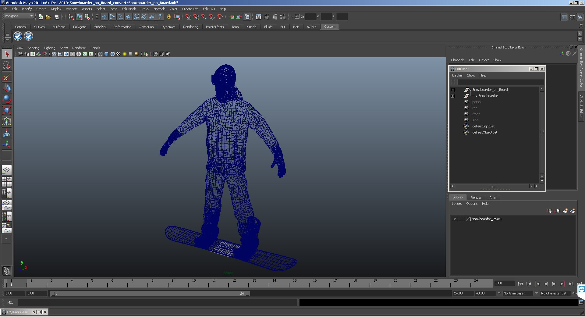 3D snowboarder board mountain snow model - TurboSquid 1375795
