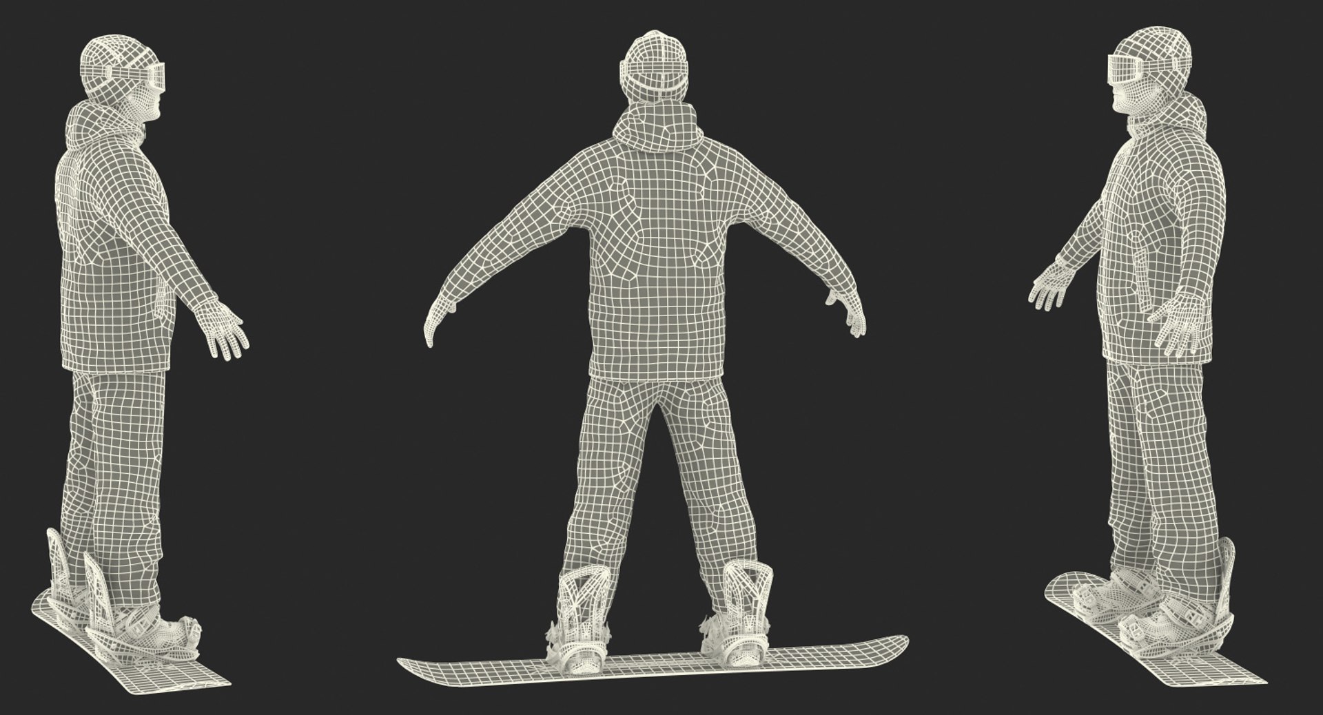 3D snowboarder board mountain snow model - TurboSquid 1375795