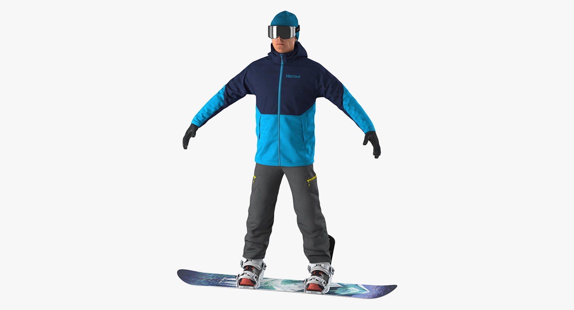 3D snowboarder board mountain snow model - TurboSquid 1375795