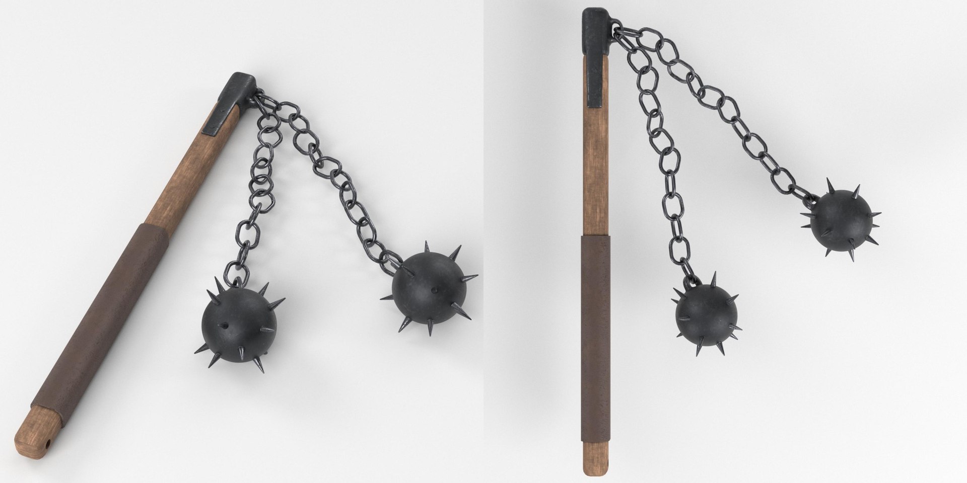 Twin Ball Flail Medieval Weapon 3D Model - TurboSquid 2006043