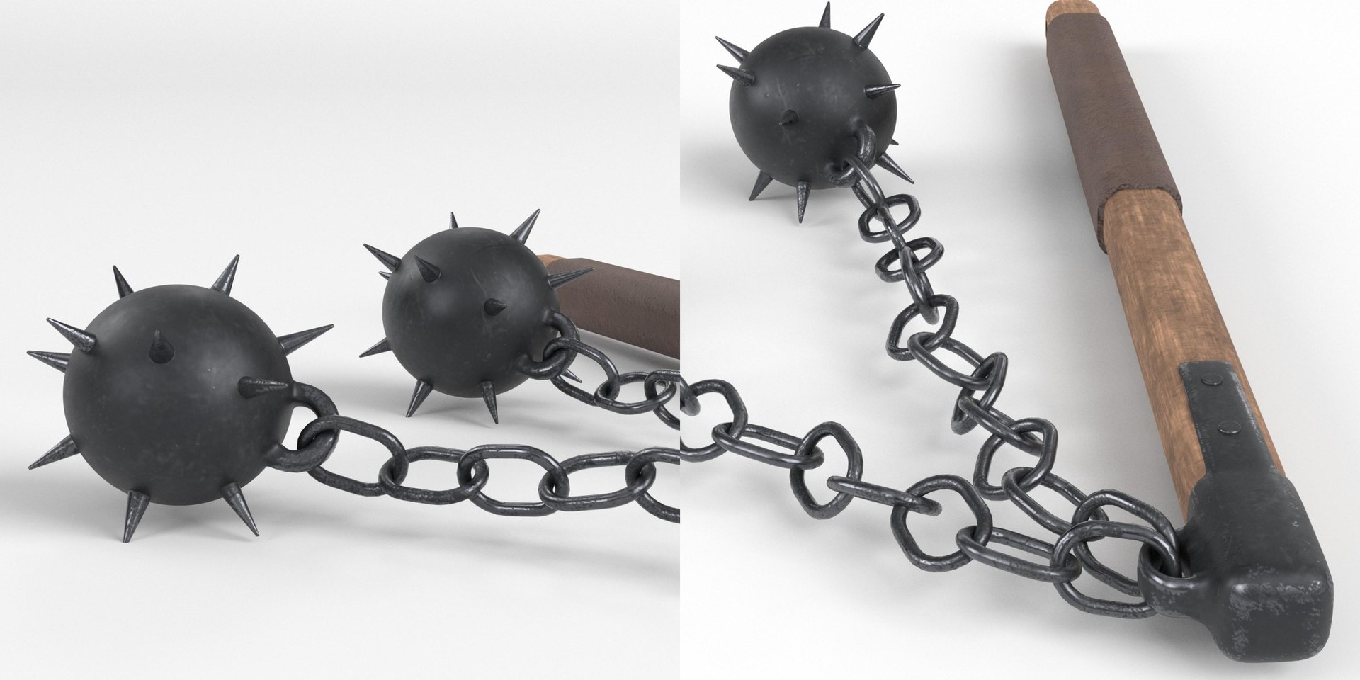Twin Ball Flail Medieval Weapon 3D Model - TurboSquid 2006043