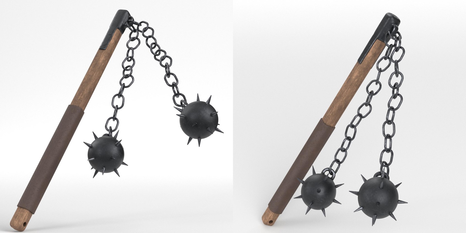 Twin Ball Flail Medieval Weapon 3D Model - TurboSquid 2006043