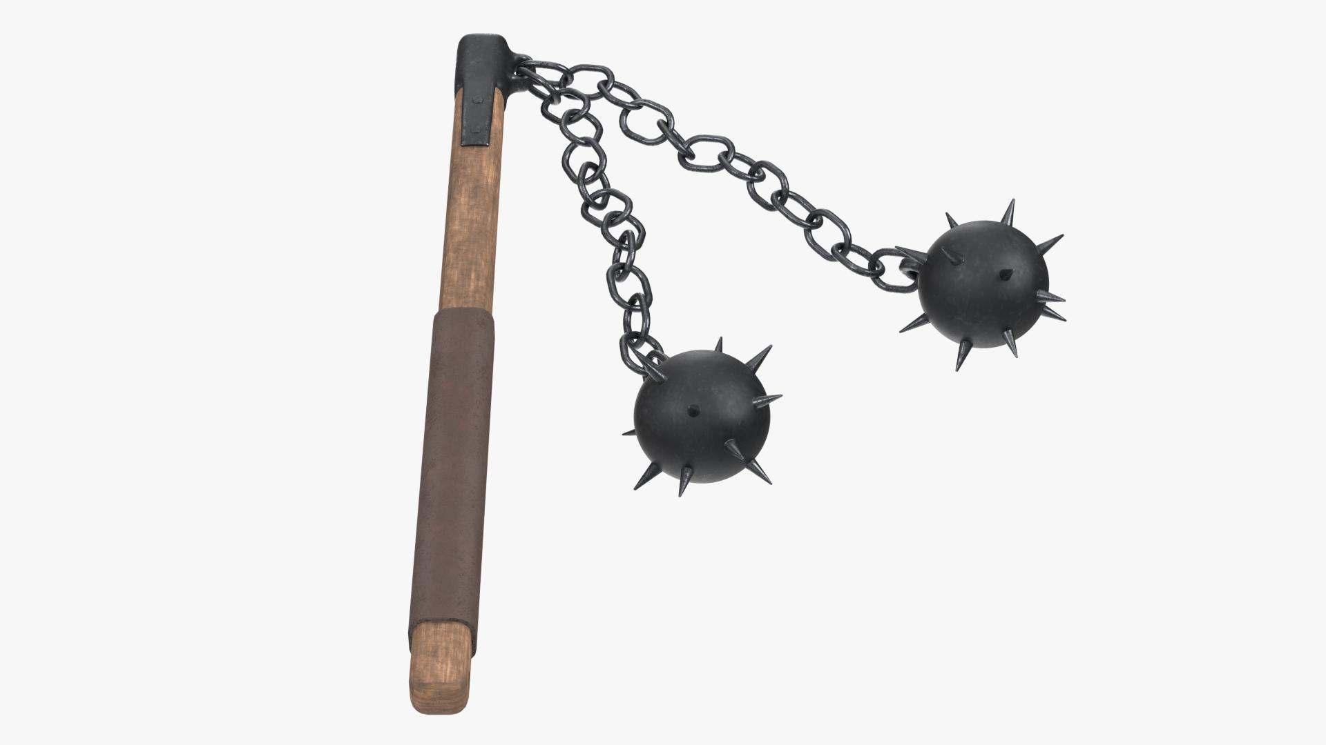Twin Ball Flail Medieval Weapon 3D Model - TurboSquid 2006043