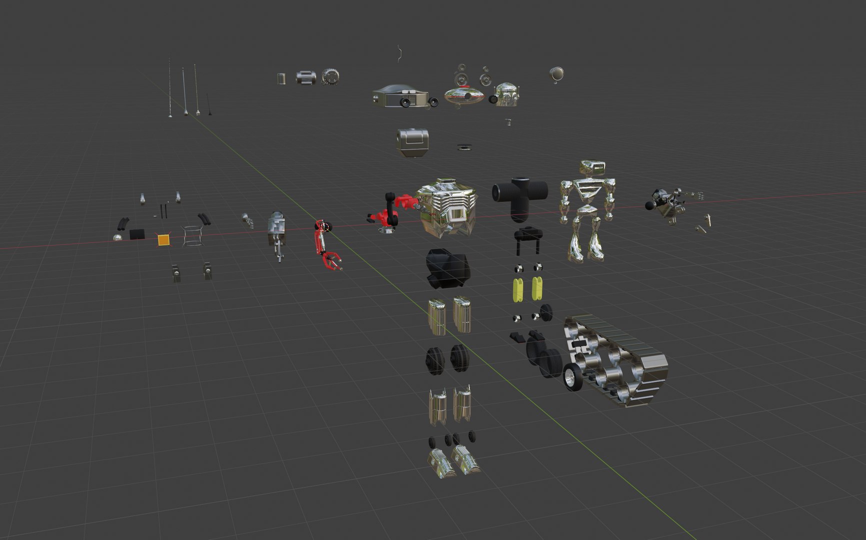 3D Hard Surface Robot Components Model - TurboSquid 2254057